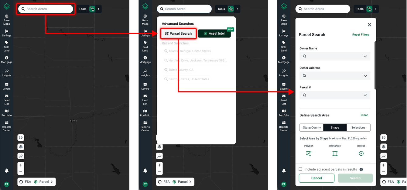 Use Advanced Parcel Search