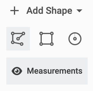 How do I measure an area on the map?